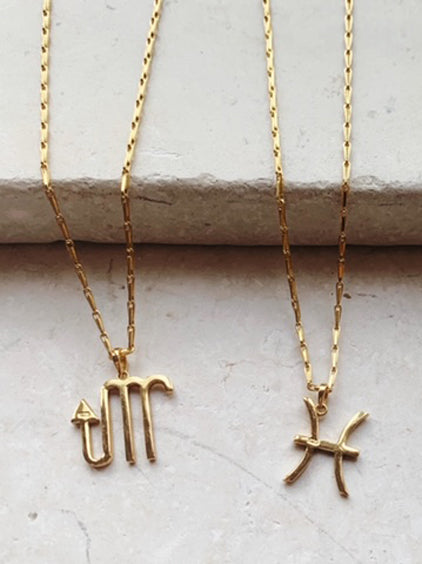 Gold star sign necklace store